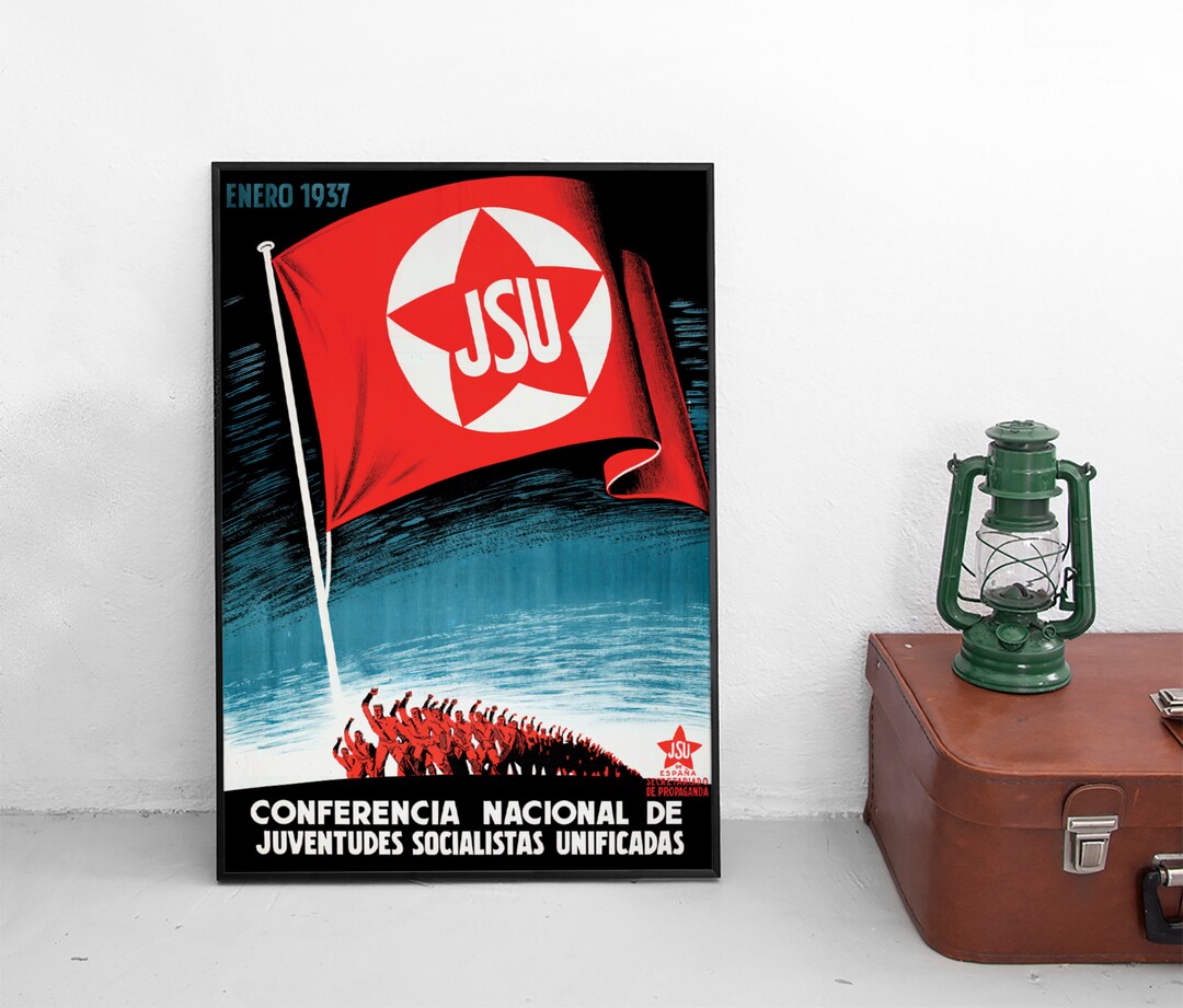 Spanish Civil War Propaganda Poster: JSU Socialist Youth Art Print - Etsy