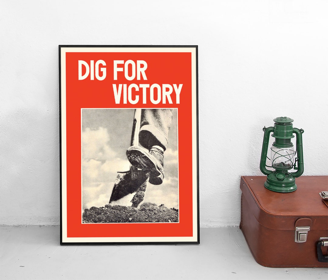 Propaganda Poster Dig on for Victory. Grow Your Own - Etsy