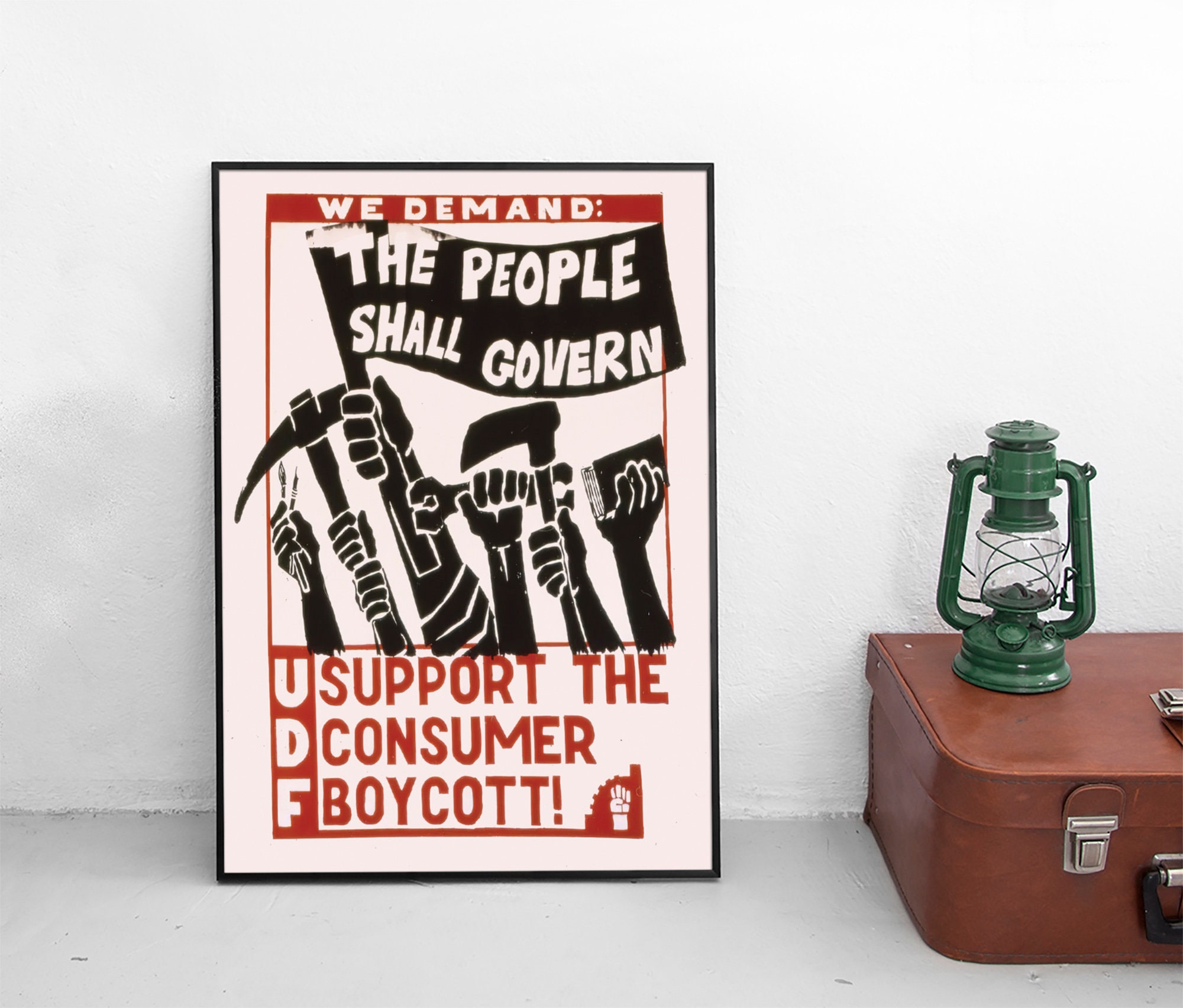 South Africa Political Poster UDF the People Shall - Etsy