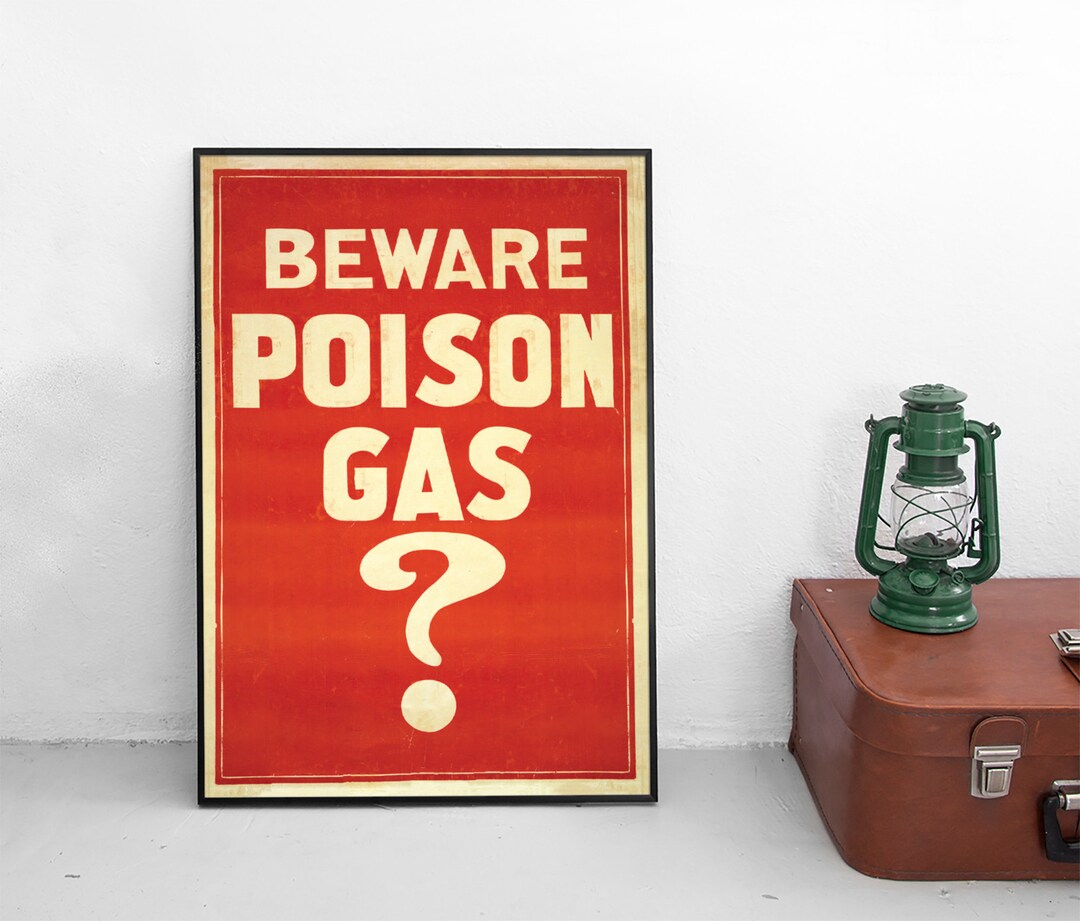 Australian WWI Propaganda Poster | "beware Poison Gas" Wall Print - Etsy