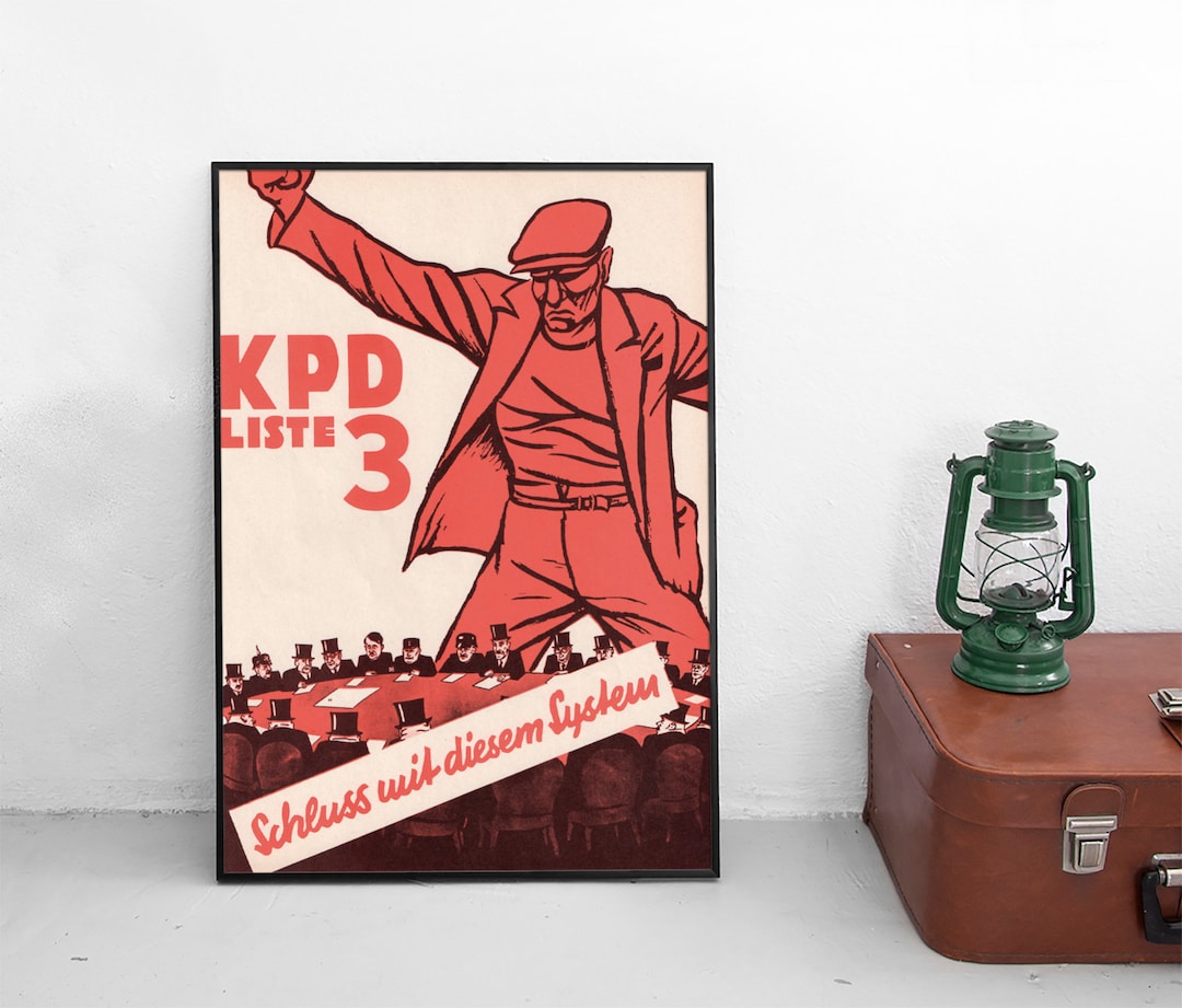 Election Poster "down With This System" German Communist Party KPD War ...