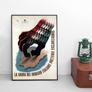 Spanish Civil War Propaganda Poster: "prevent the Italian Invasion ...