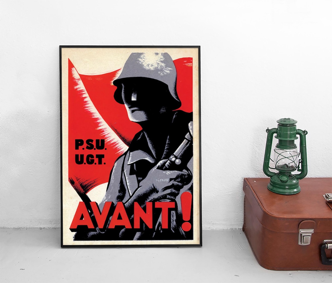 Spanish Civil War Propaganda Poster: PSU UGT - Forward! - Antifascism ...