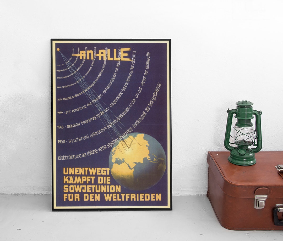 Eastern German Propaganda Poster "unwavering Fights the Soviet Union ...
