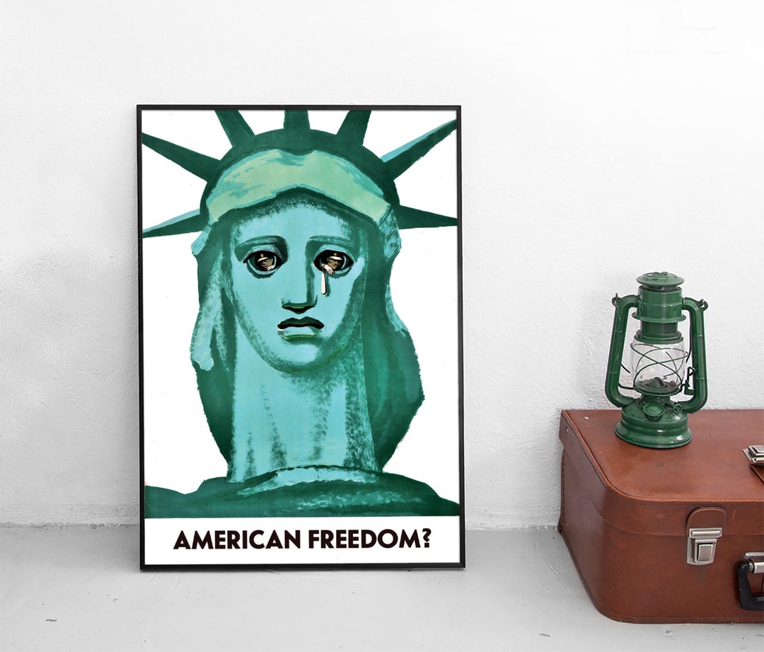 Anti-racist Poster: american Freedom Police Violence - Etsy