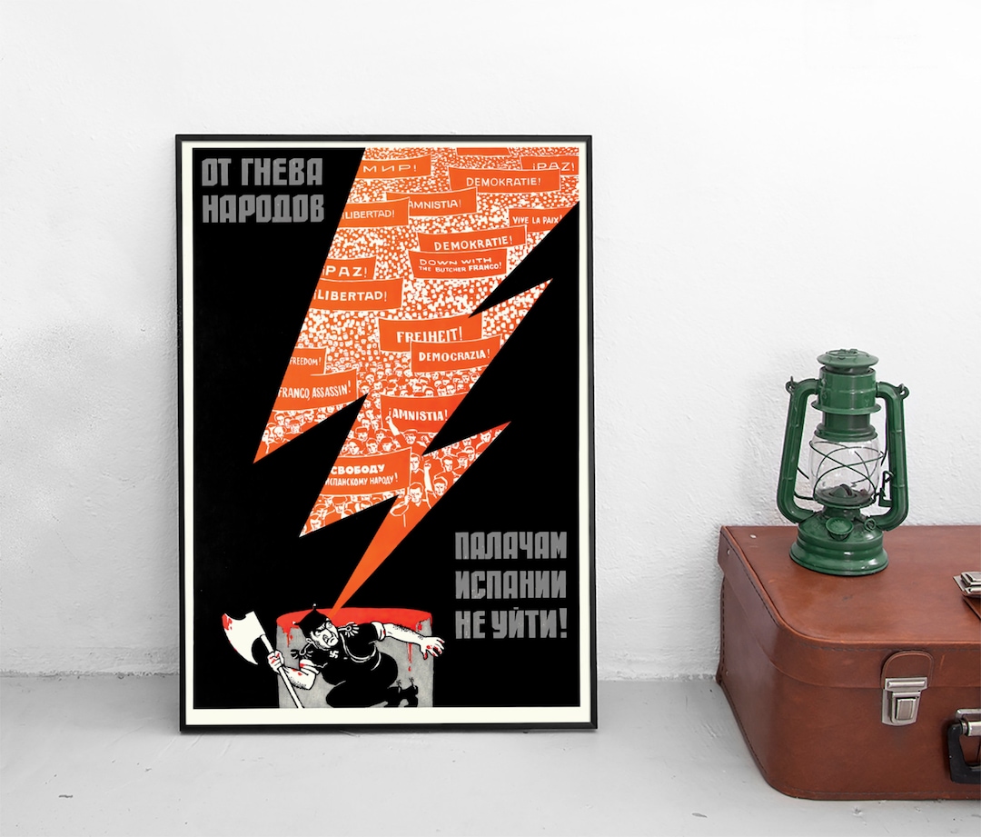 Soviet Propaganda anti Franco Poster spain, Show Franco the Rage Wall ...
