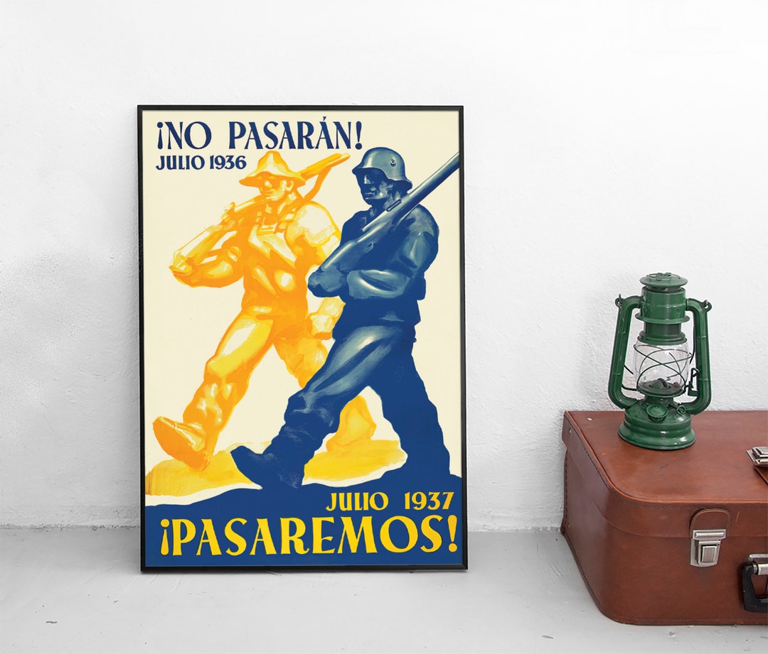 Spanish Civil War Propaganda Poster "no Pasaran / They Shall Not Pass ...
