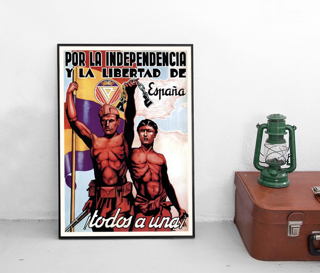 Spanish Civil War Popular Front Poster: "all Together for Independence ...