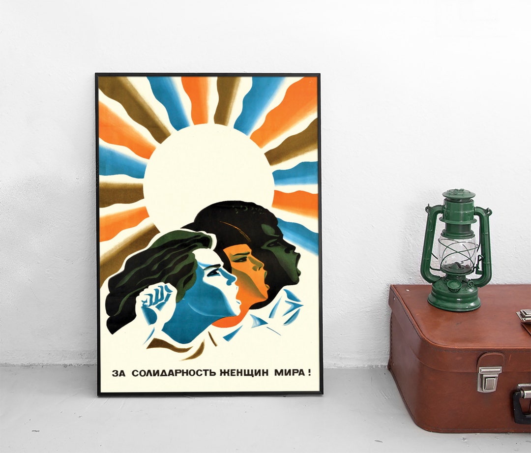 Soviet Propaganda Poster "for the Solidarity of the Women of the World ...