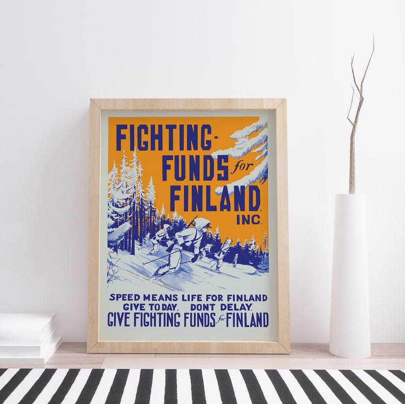 Finland Support Poster: WWII American Propaganda Wall Art - Etsy Australia