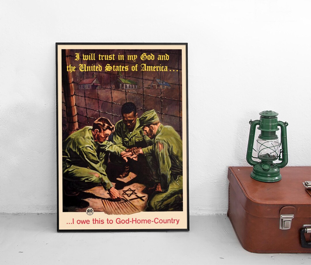 USA Army WWII Propaganda Poster: Religious Inclusivity - Etsy