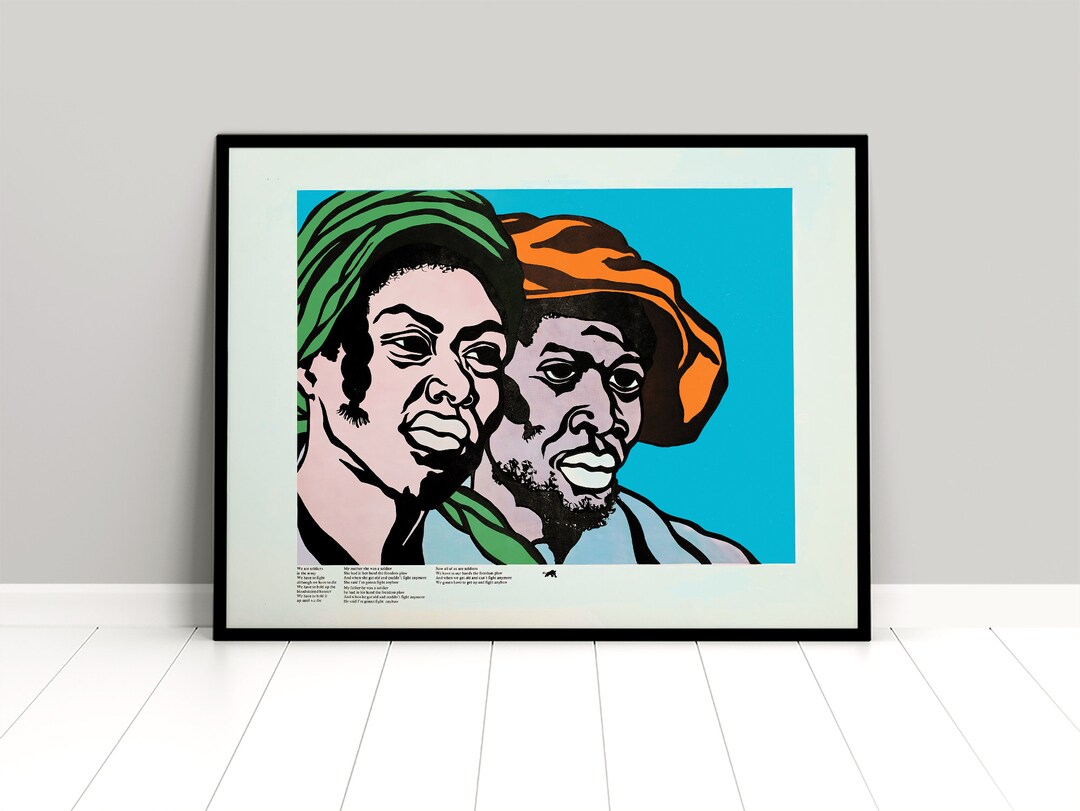 1970s Poster -black Panther- Decolonisation Art Wall Print Independence ...