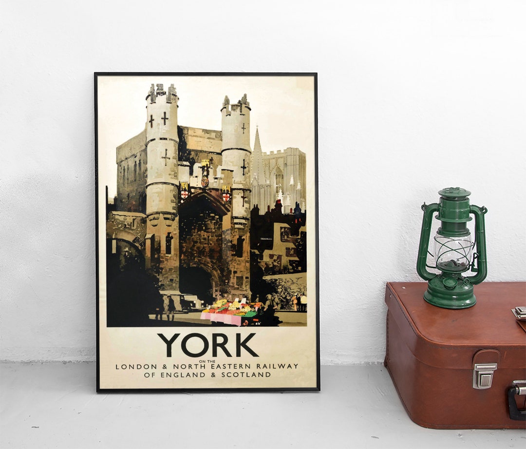 York Minster Travel Poster: Vintage England British Railways Print - Etsy
