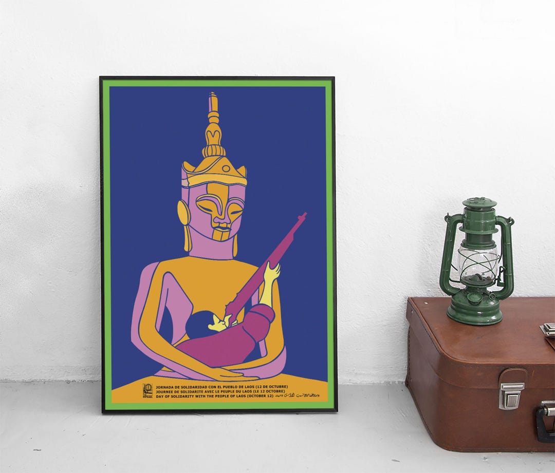 OSPAAAL Poster "day of Solidarity With the People of Laos" - Etsy