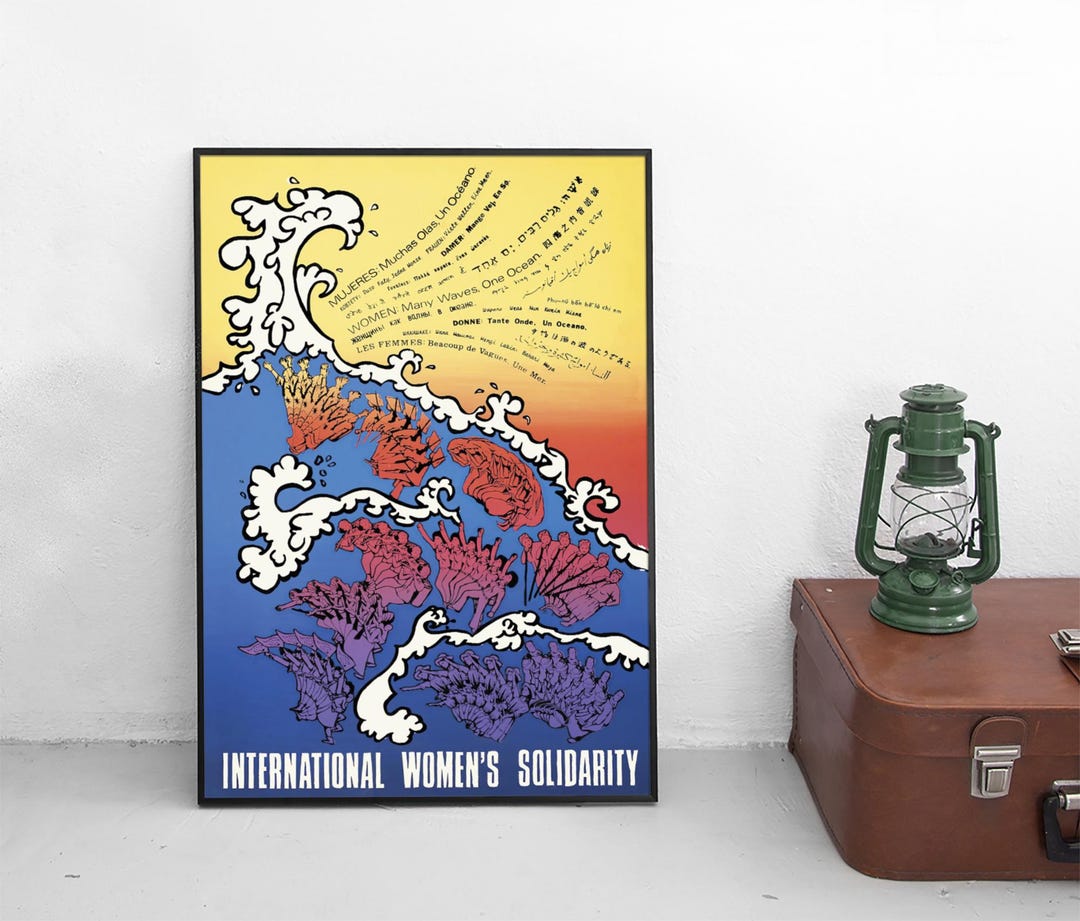 1970s Political Poster "international Women's Solidarity" - Etsy
