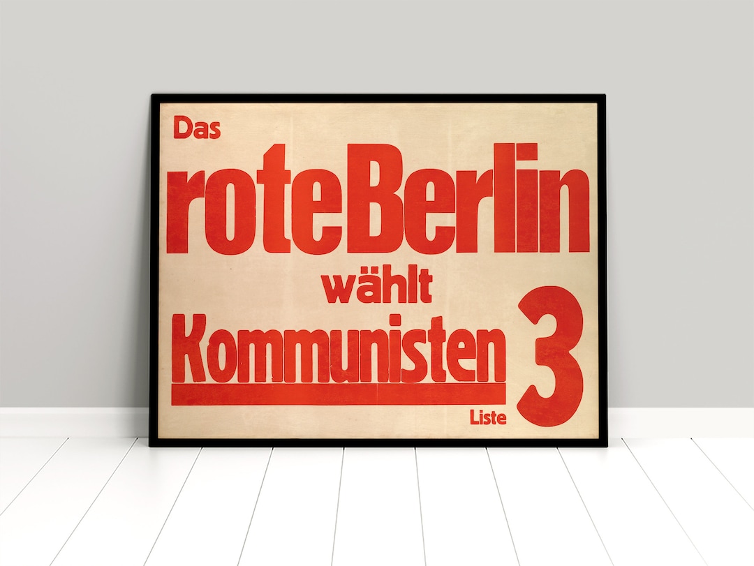 1920s German Election Poster "the Red Berlin Votes Communists" - Etsy