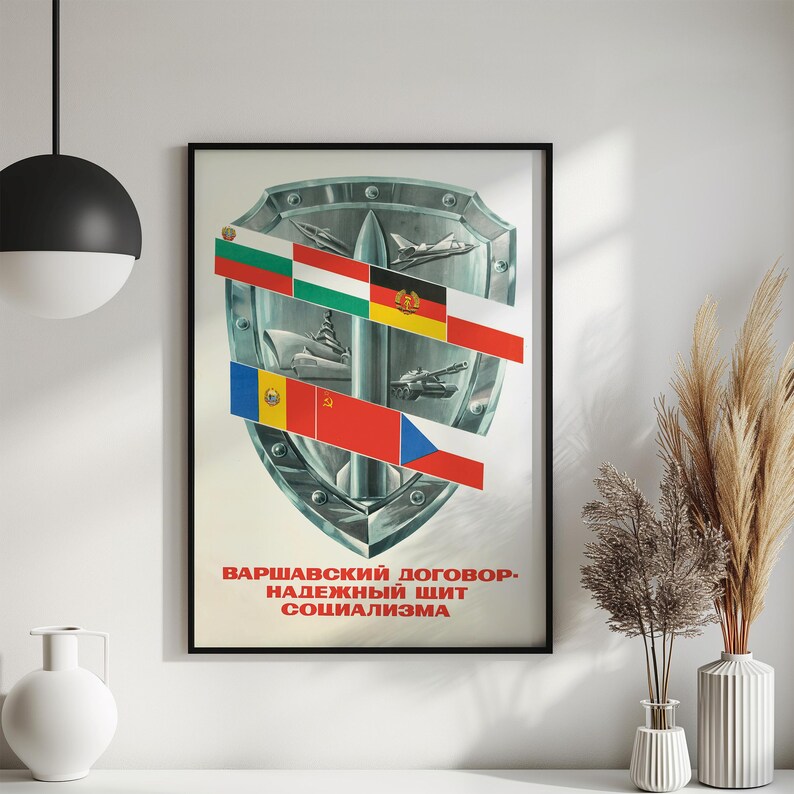 Propaganda Poster "the Warsaw Pact is a Dependable Shield of Socialism ...
