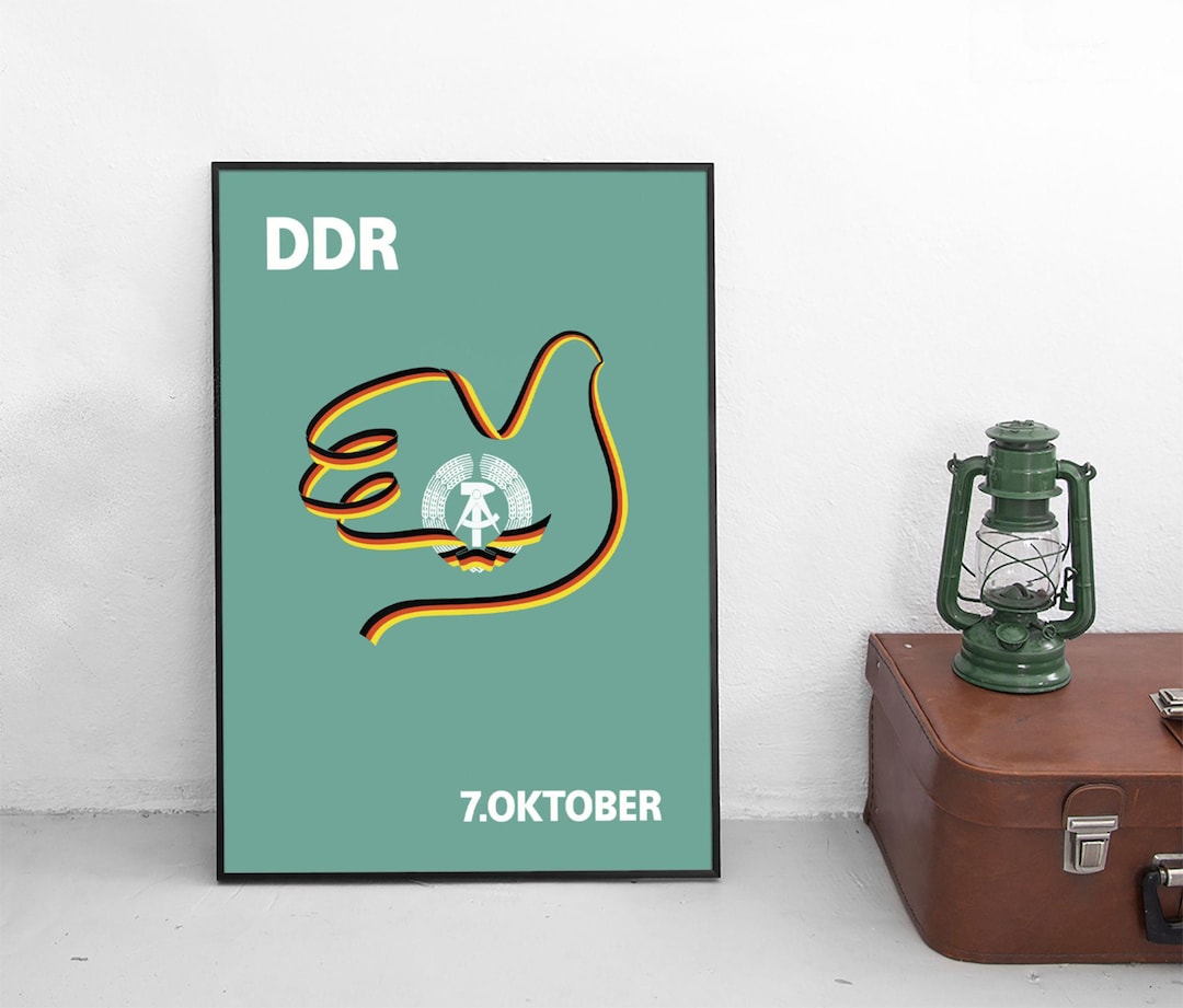 GDR Propaganda Poster Eastern Germany National Day 7. October DDR Print ...