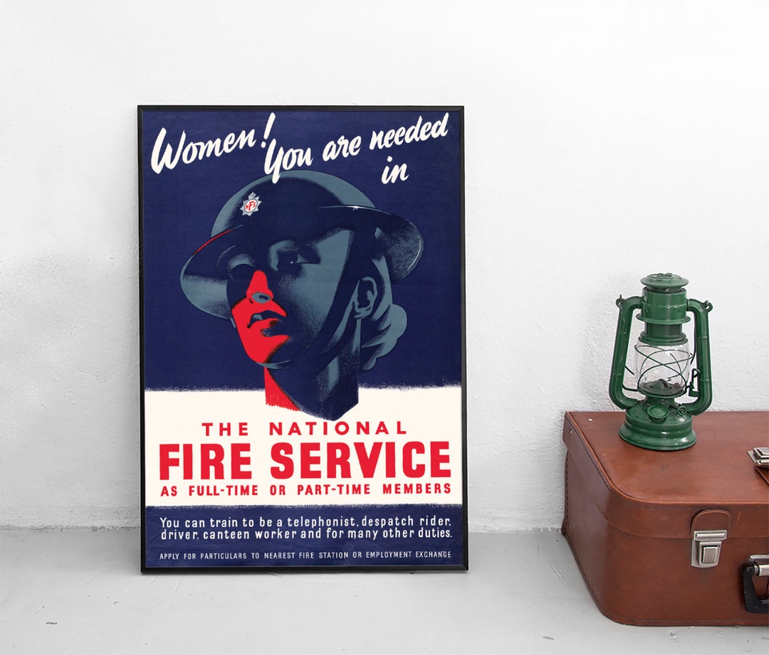 Propaganda Poster Great Britain "women, Join the Fire Brigade" National ...