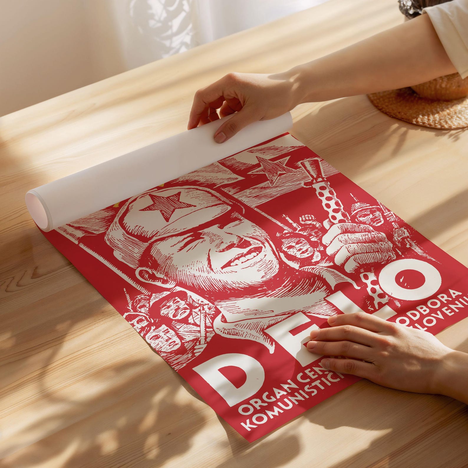 Yugoslavia Propaganda Poster "delo - Zentralorgan (journal) of the ...