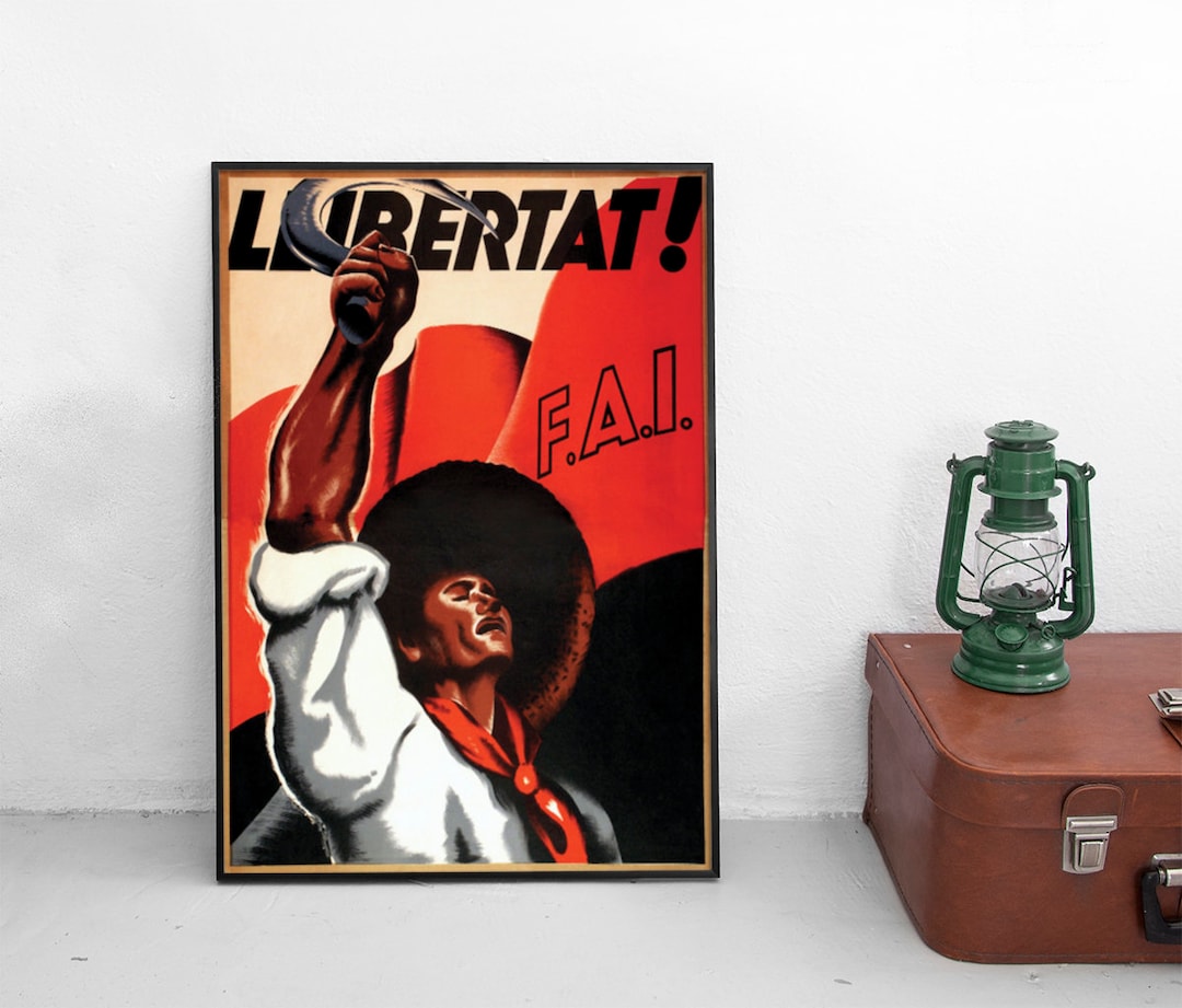 Spanish Civil War Poster FAI "freedom!" - Etsy