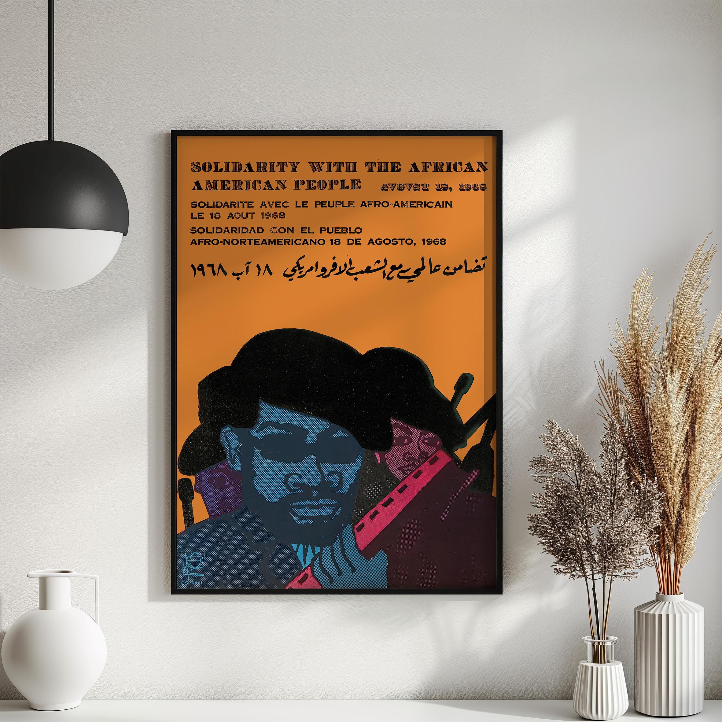 1968 OSPAAAL Poster "solidarity With the African-american People" - Etsy