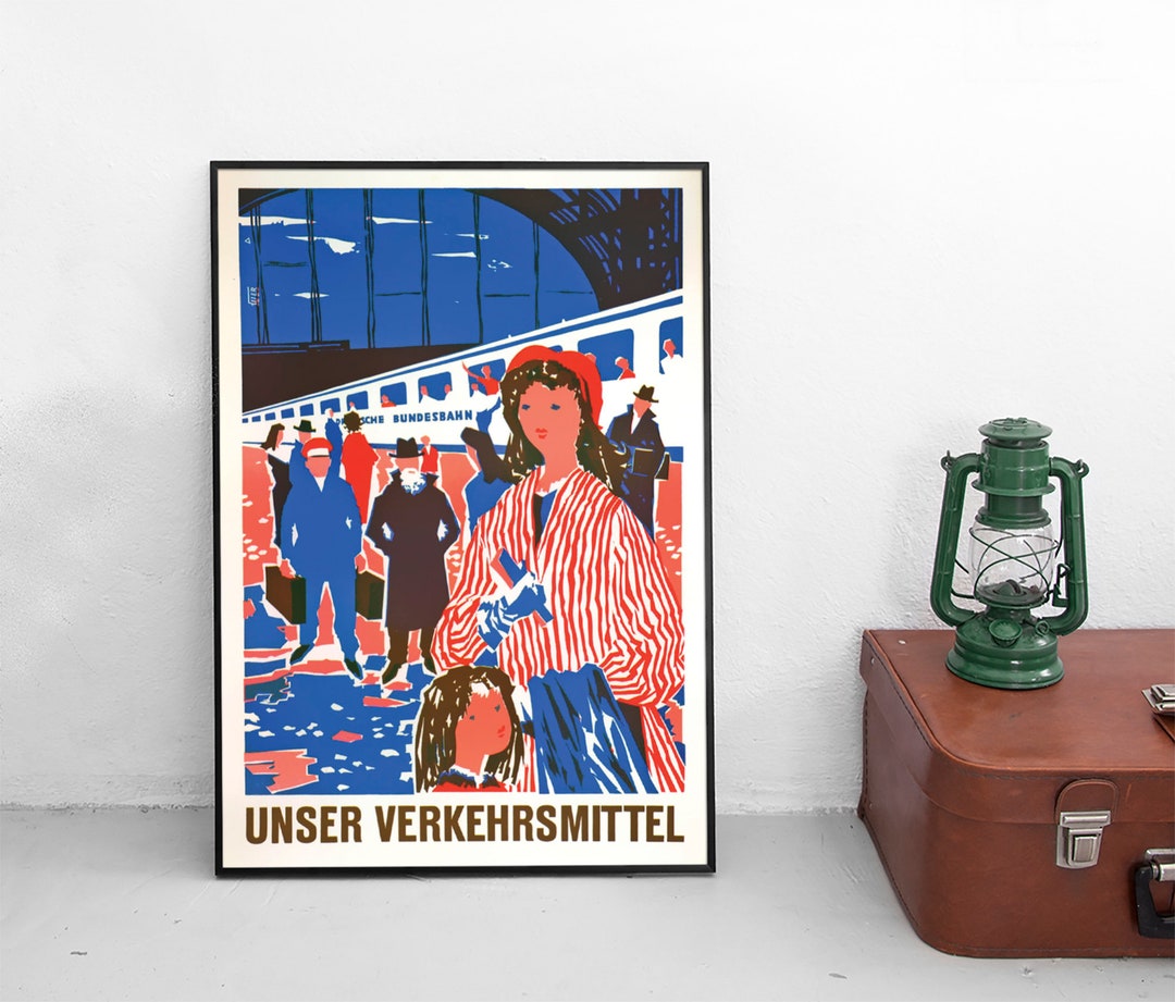 1954 German Railways Poster -the Train: Our Means of Transport ...