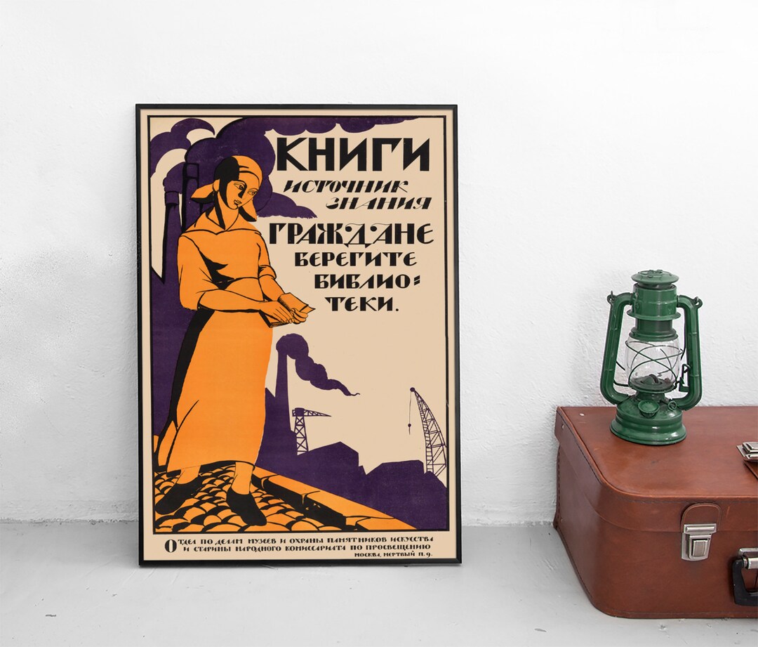 Soviet Propaganda Poster "books Are the Source of Knowledge. Citizens ...