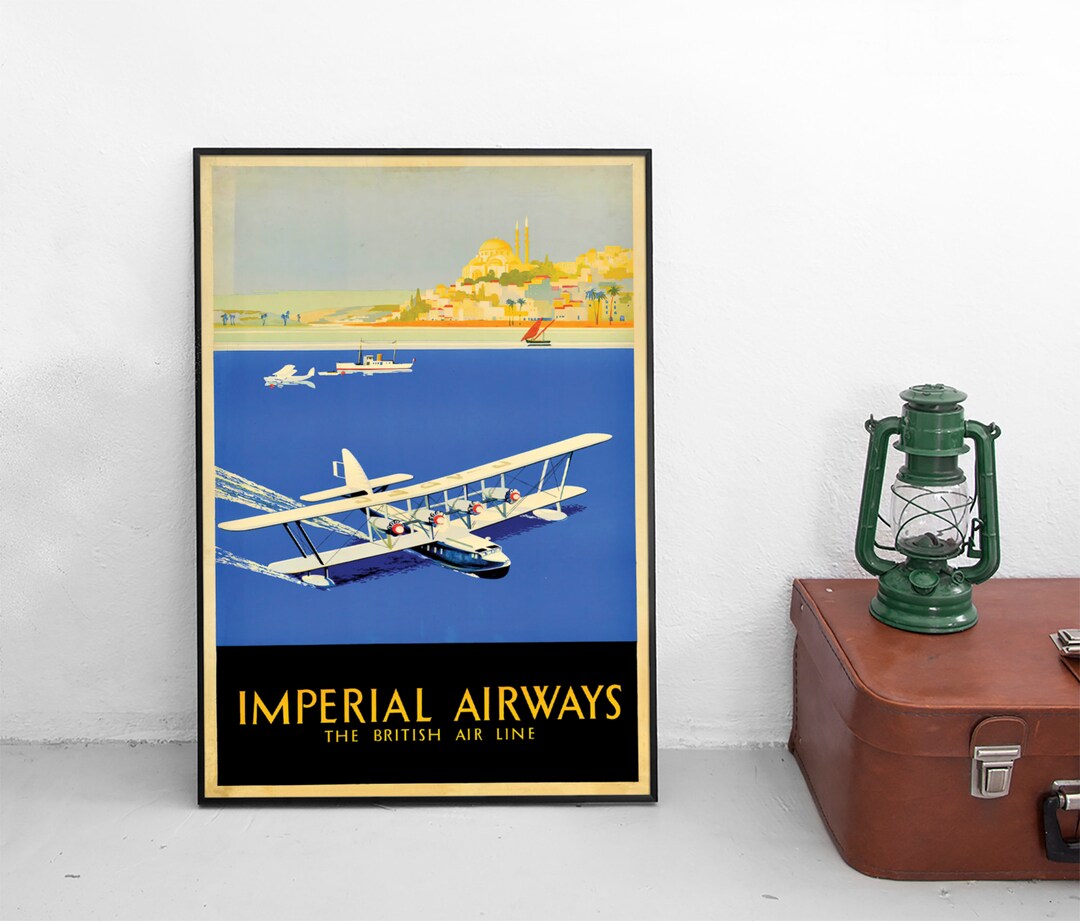 Poster "imperial Airways. the British Airline" Print Wall Art Vintage ...