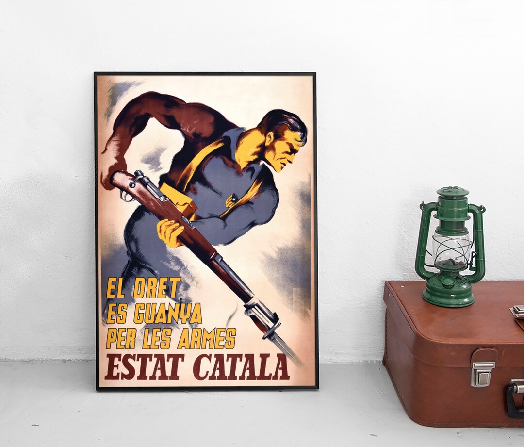 Spanish Civil War Poster: Catalan State Propaganda Art Print - Etsy