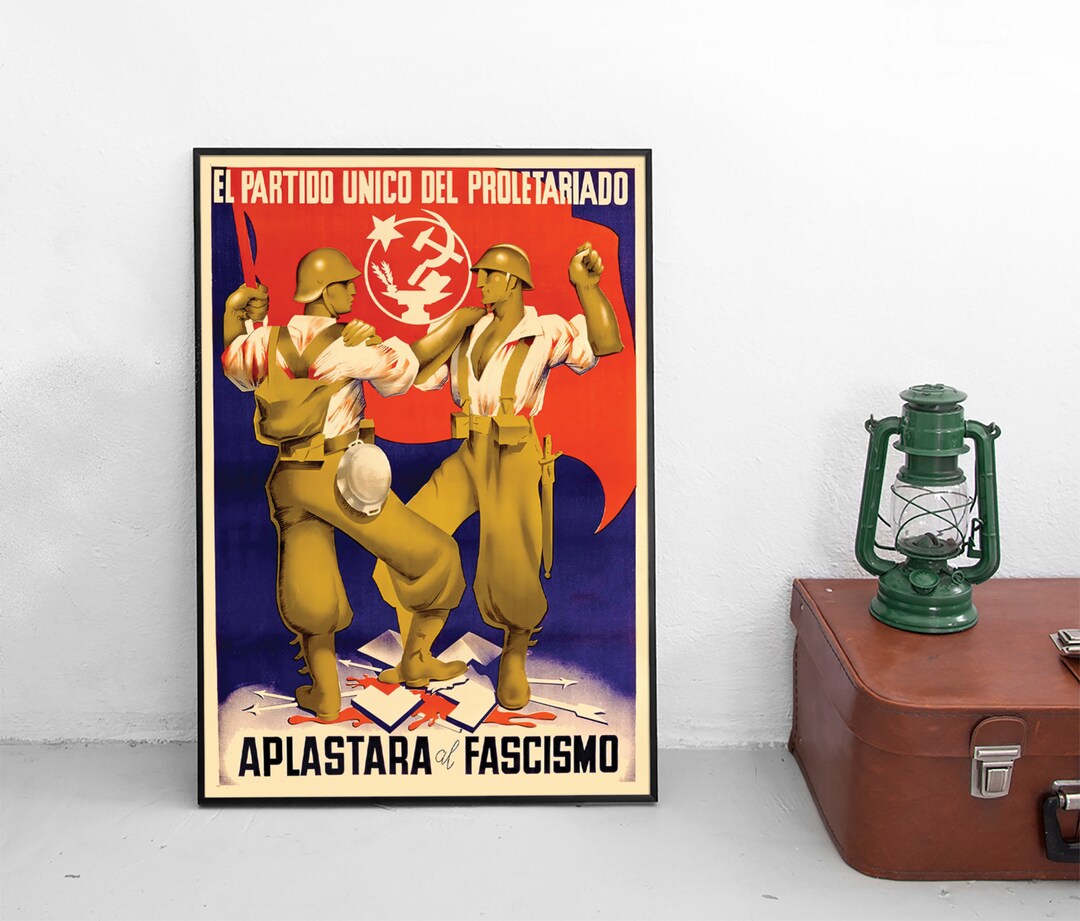 Spanish Civil War Communist Poster "the Single Party of the Proletariat ...