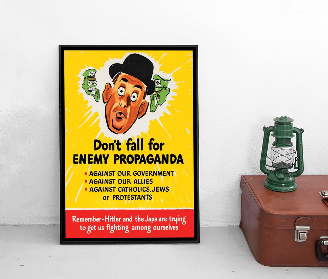 WWII Poster USA "don't Fall for Enemy Propaganda" - Etsy