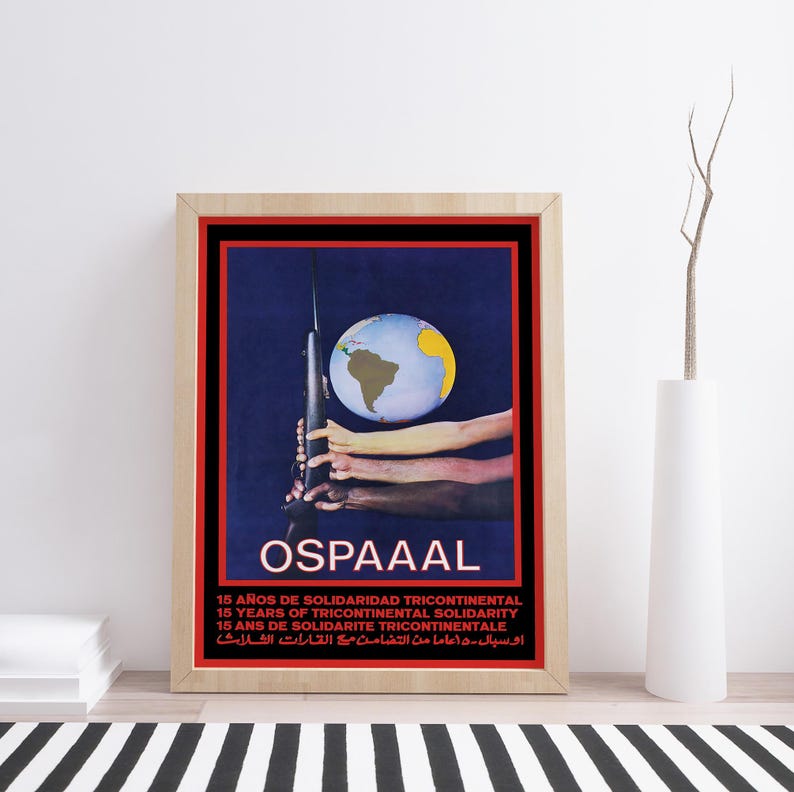 OSPAAAL Poster "15 Years of Solidarity on Three Continents" - Etsy