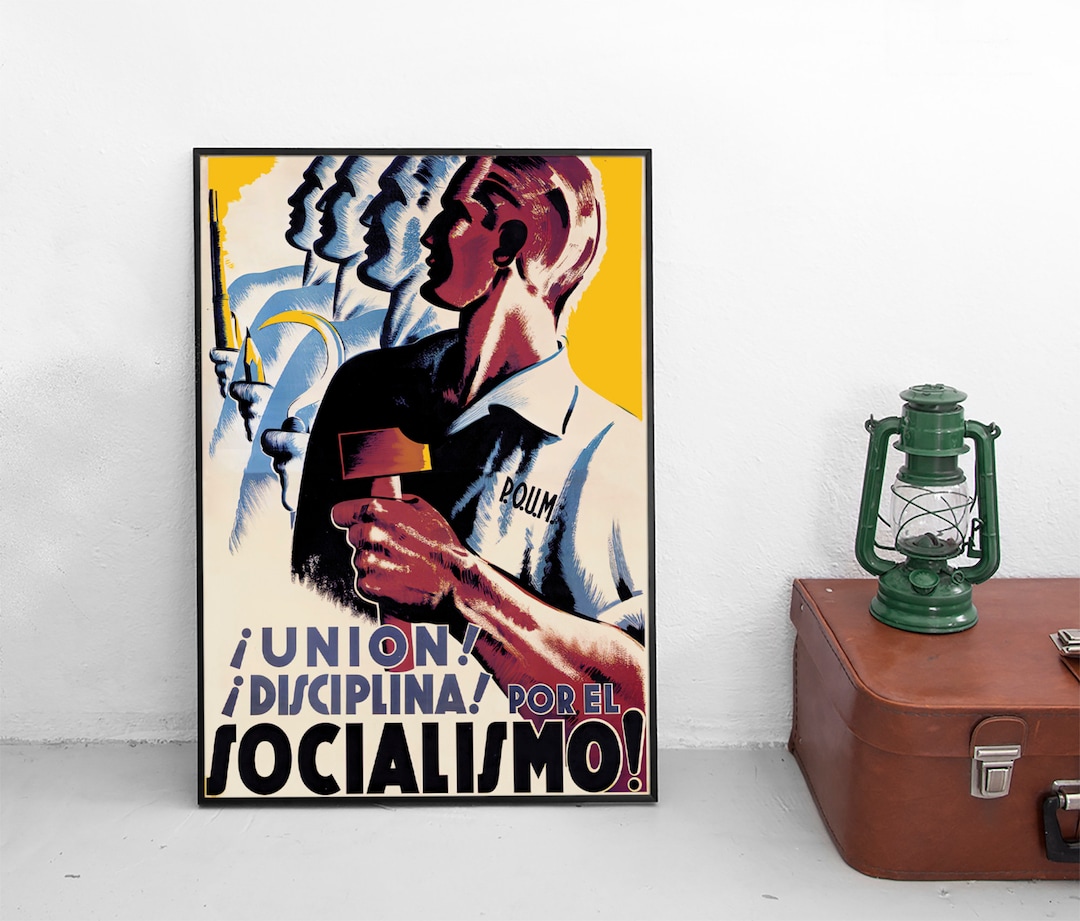 Spanish Civil War Poster POUM "unity! Discipline! for Socialism!" - Etsy