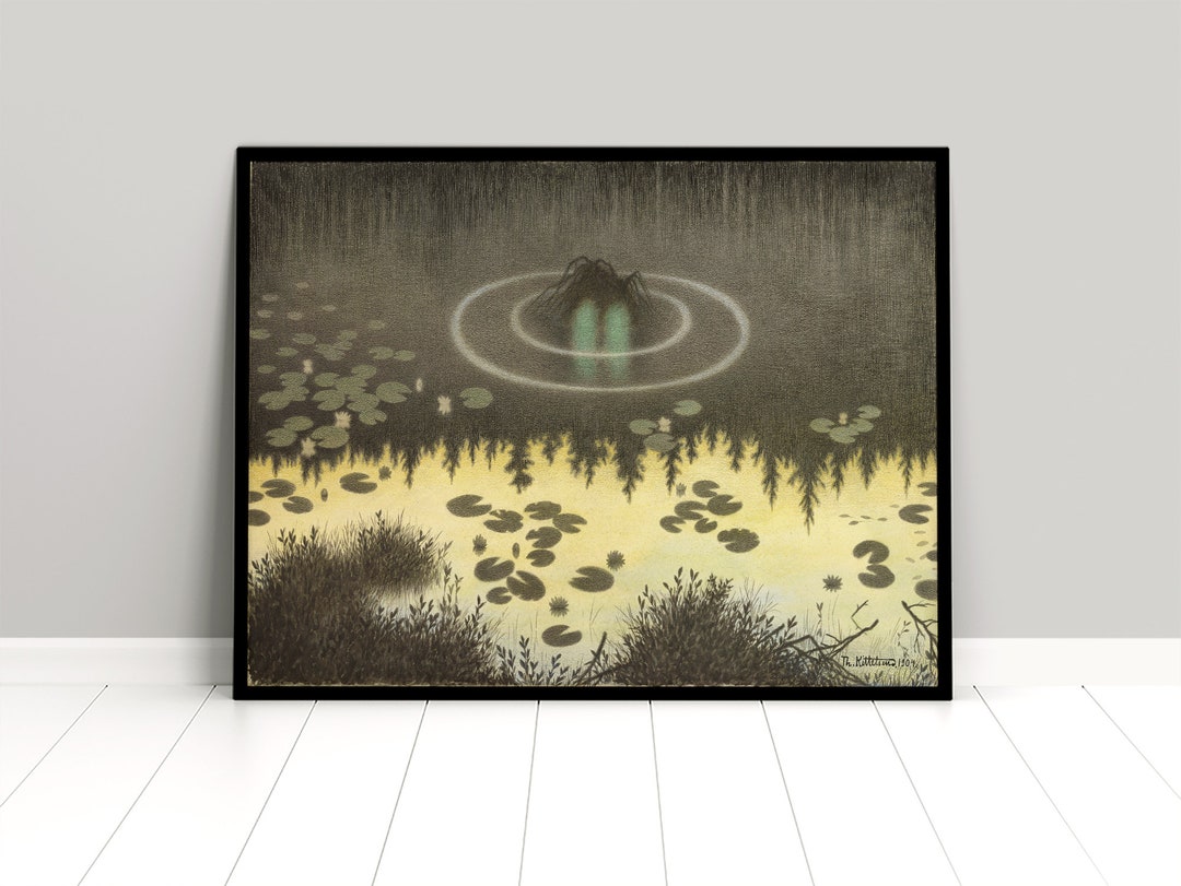 Poster Theodor Kittelsen: "nøkken" (the Water Spirit) - Etsy
