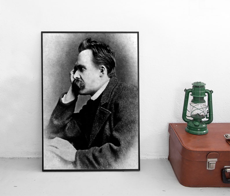 Portrait Poster Friedrich Nietzsche Wall Print Nihilism - Etsy