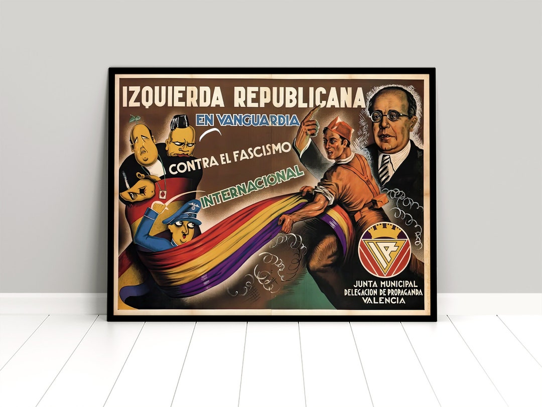 Spanish Civil War Propaganda Poster "vanguard Against International ...