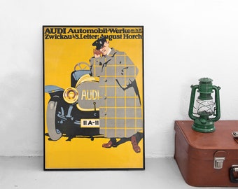 Vintage Audi Poster - Etsy