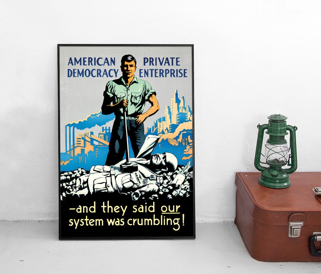 Poster USA "anti-mussolini/ Anti-fascist Poster" Second World War WWII ...