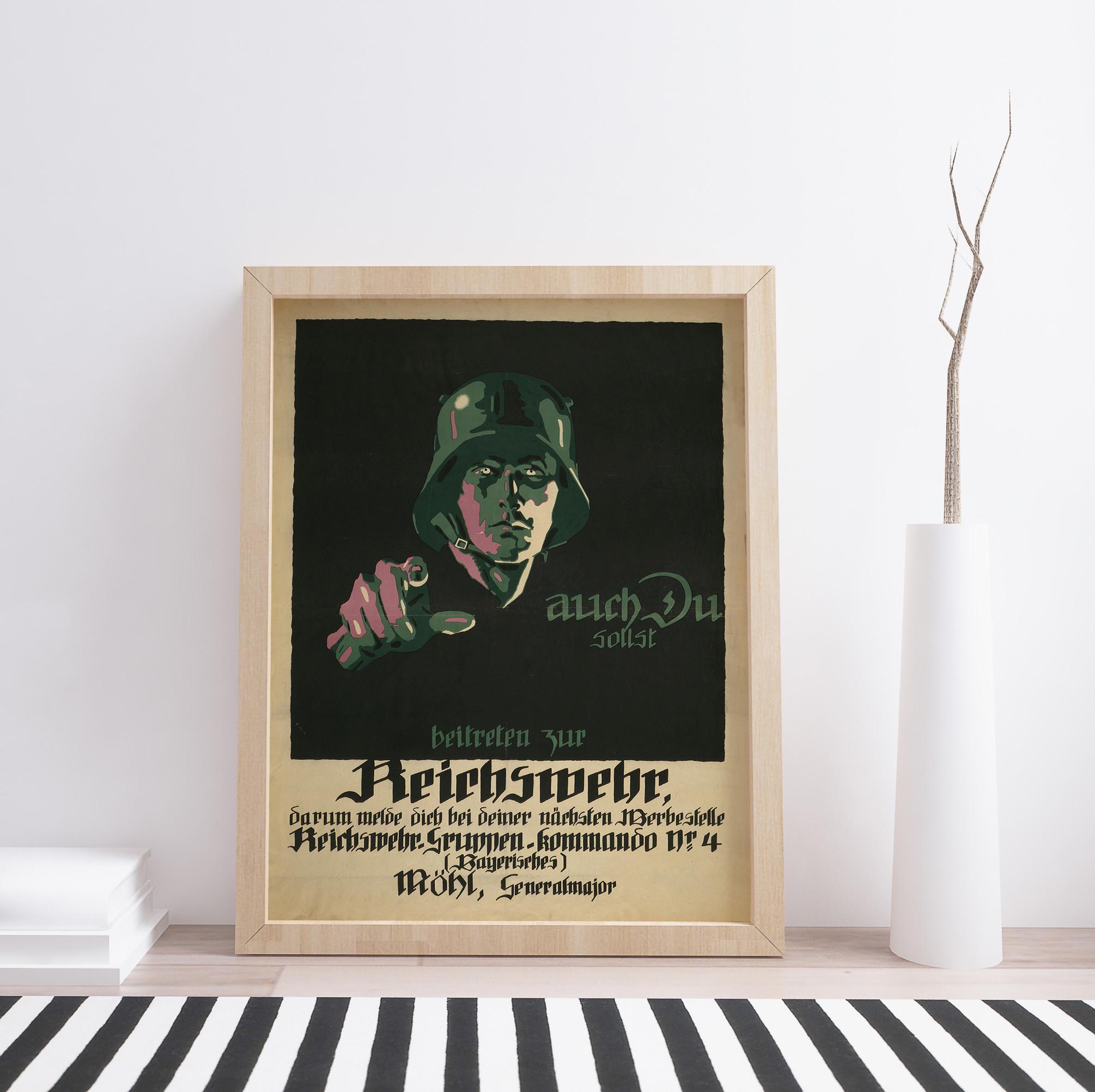 Imperial German WWI Propaganda Poster "join the Reichswehr" - Etsy
