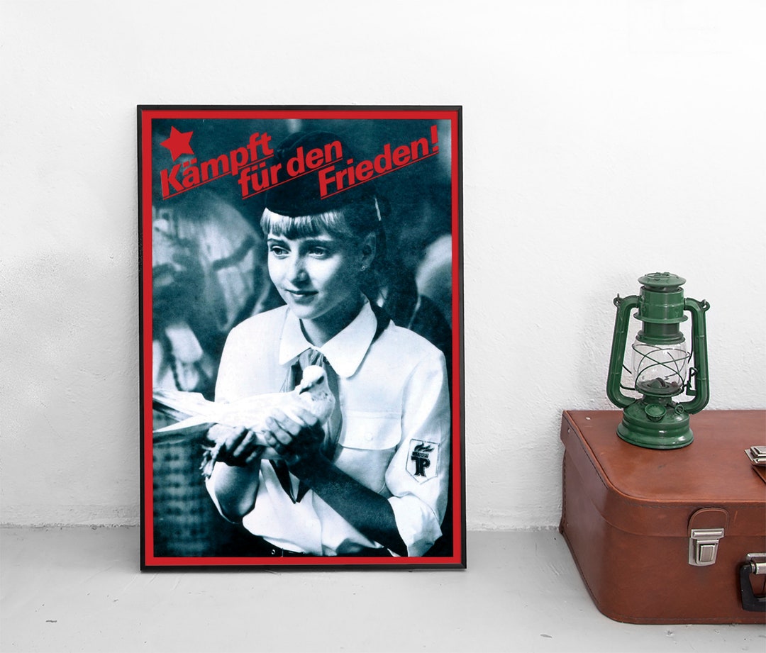 GDR Propaganda Poster -fight for Peace- FDJ Free German Youth DDR ...