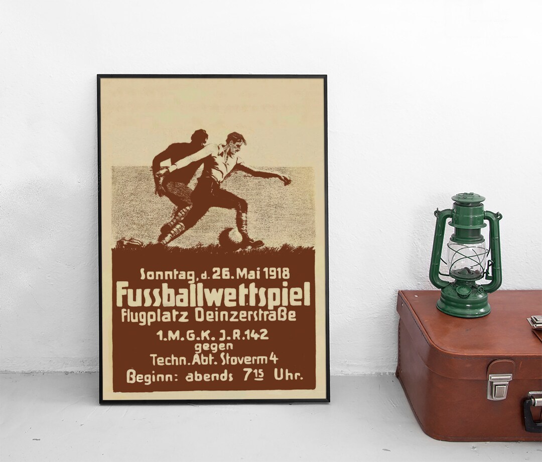 1918 Local German Football Match Advertisement Poster / World War I - Etsy
