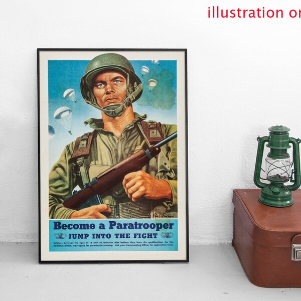 Army Paratrooper Wall Art - Etsy