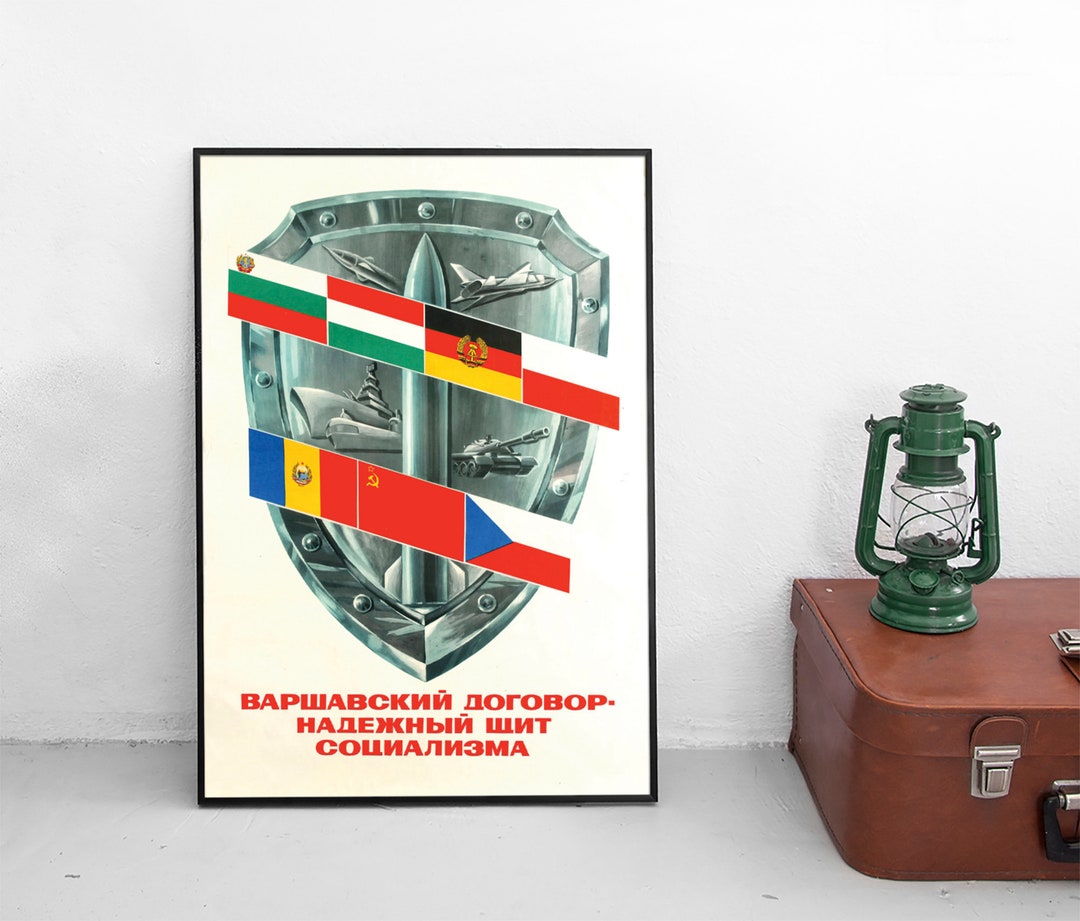 Soviet Propaganda Poster "the Warsaw Pact is a Dependable Shield of ...