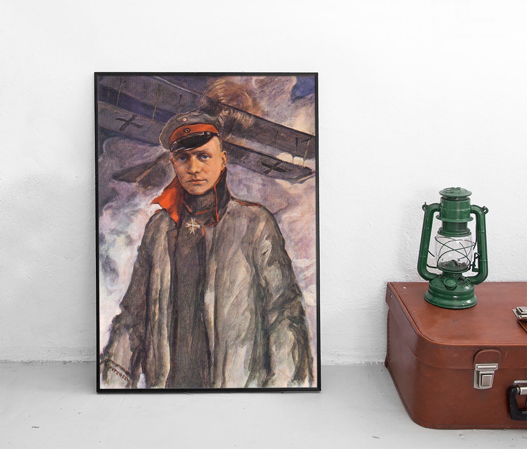 Red Baron WWI Propaganda Poster: Manfred Von Richthofen War Art Print ...