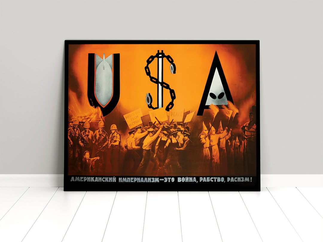 Anti-racism Poster "american Imperialism is War, Slavery and Racism ...