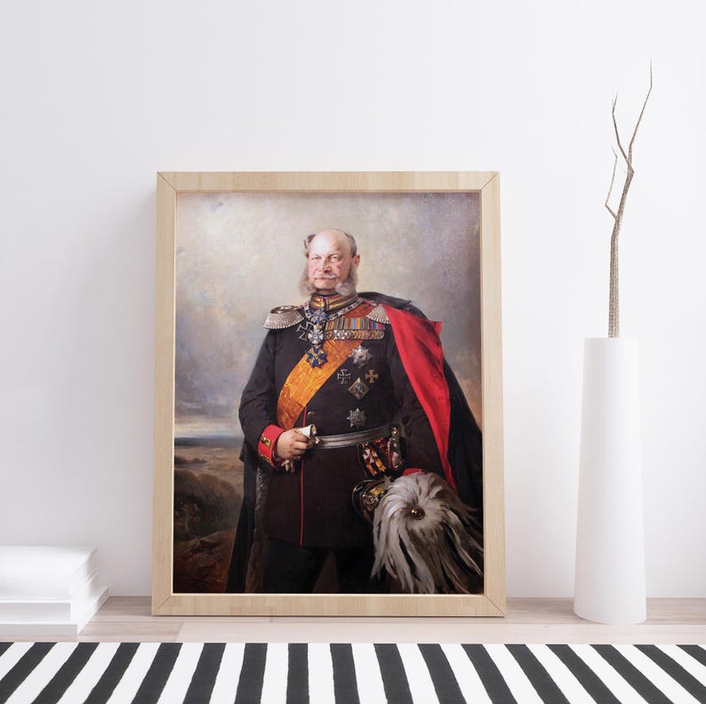 Imperial German Painting "wilhelm I German Emperor & King Prussia ...