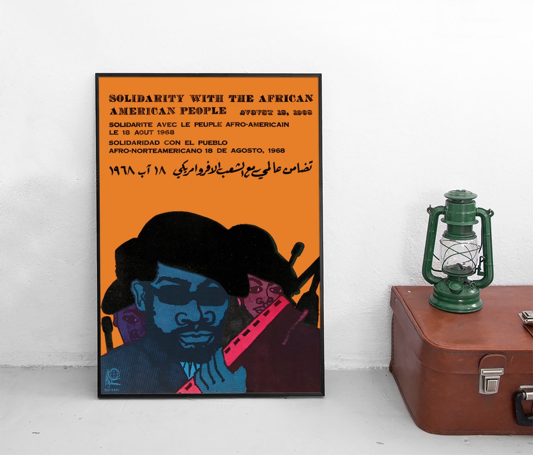 1968 OSPAAAL Propaganda Poster -solidarity With the African-american ...
