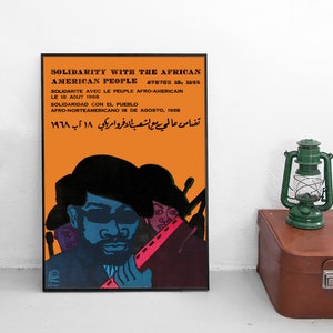 1968 OSPAAAL Propaganda Poster -solidarity With the African-american ...