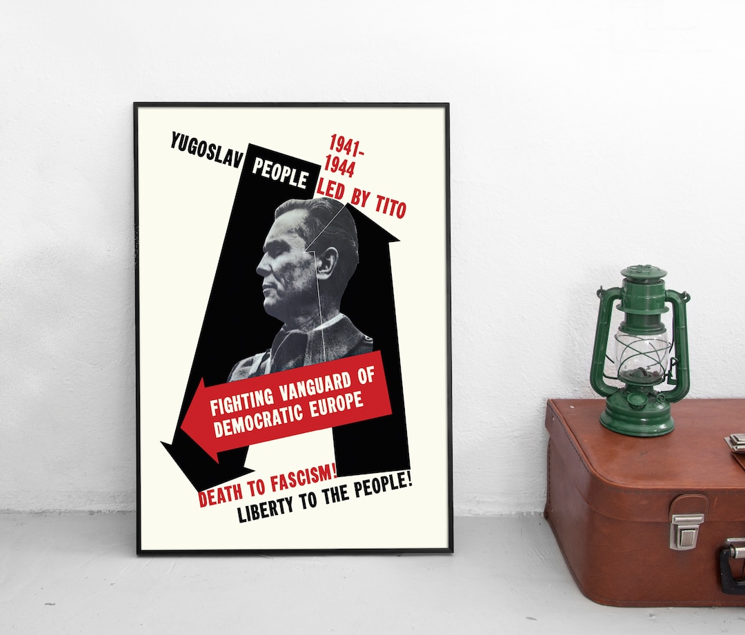Yugoslavia Tito Propaganda Poster: "death to Fascism!" Art Print - Etsy